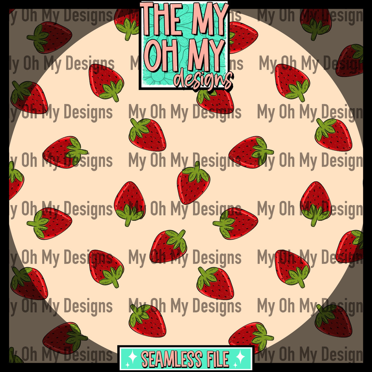Strawberries - Seamless File – Kay Michelle Art