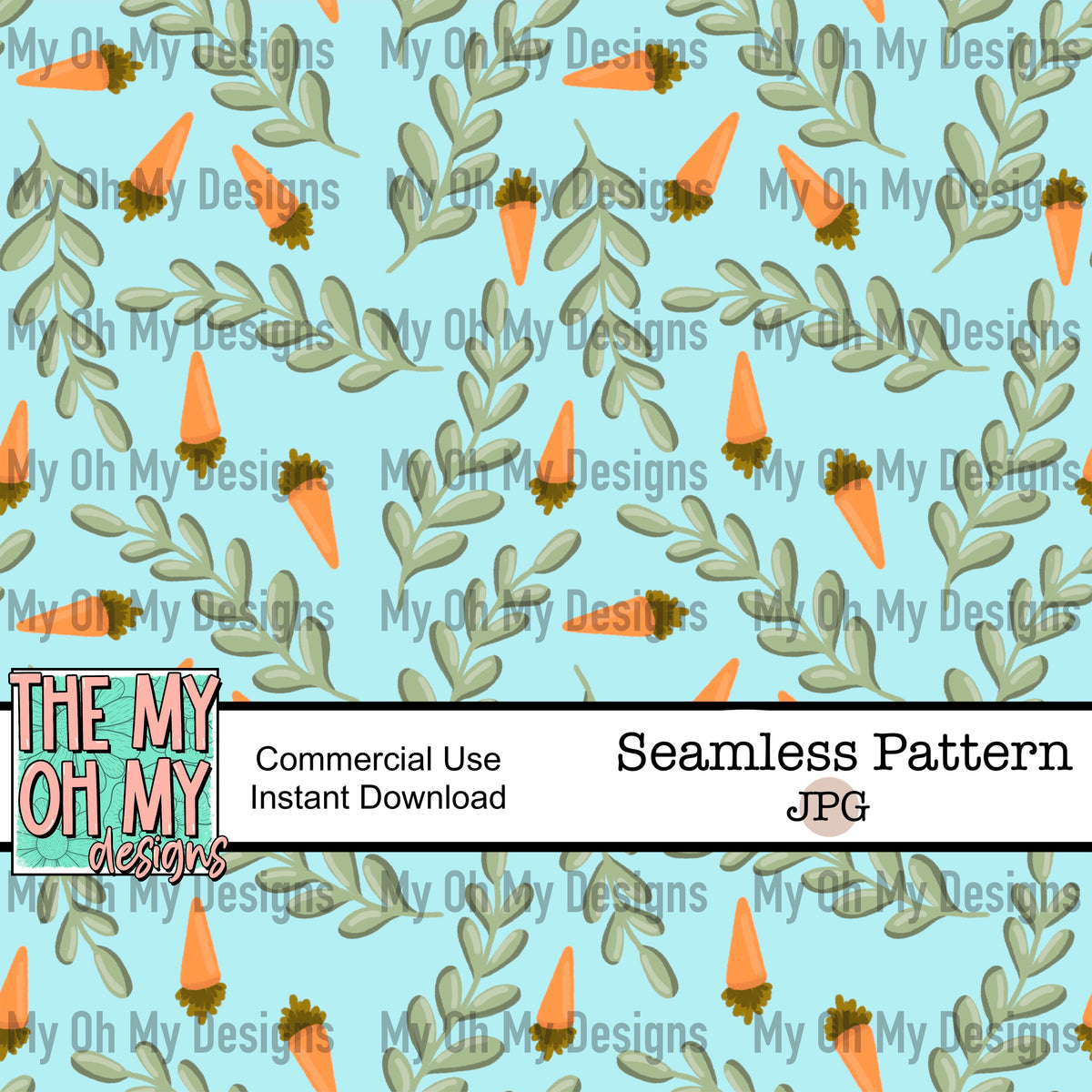 Carrots, Easter - Seamless File – Kay Michelle Art