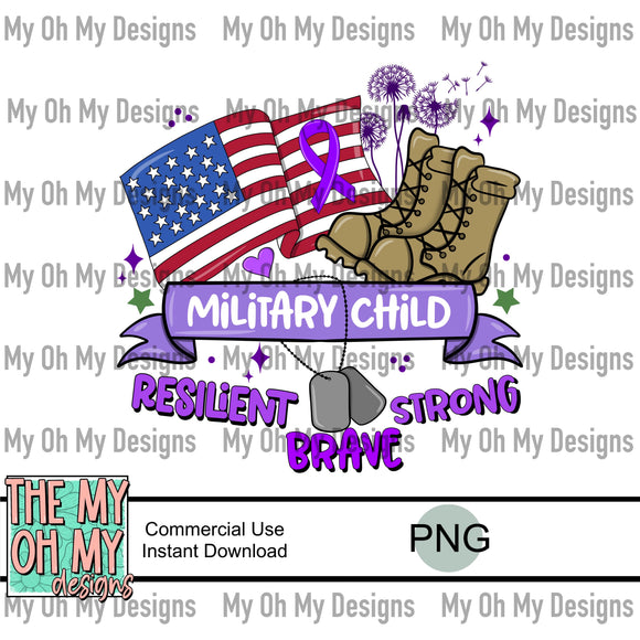 Month of the military child - PNG file – Kay Michelle Art