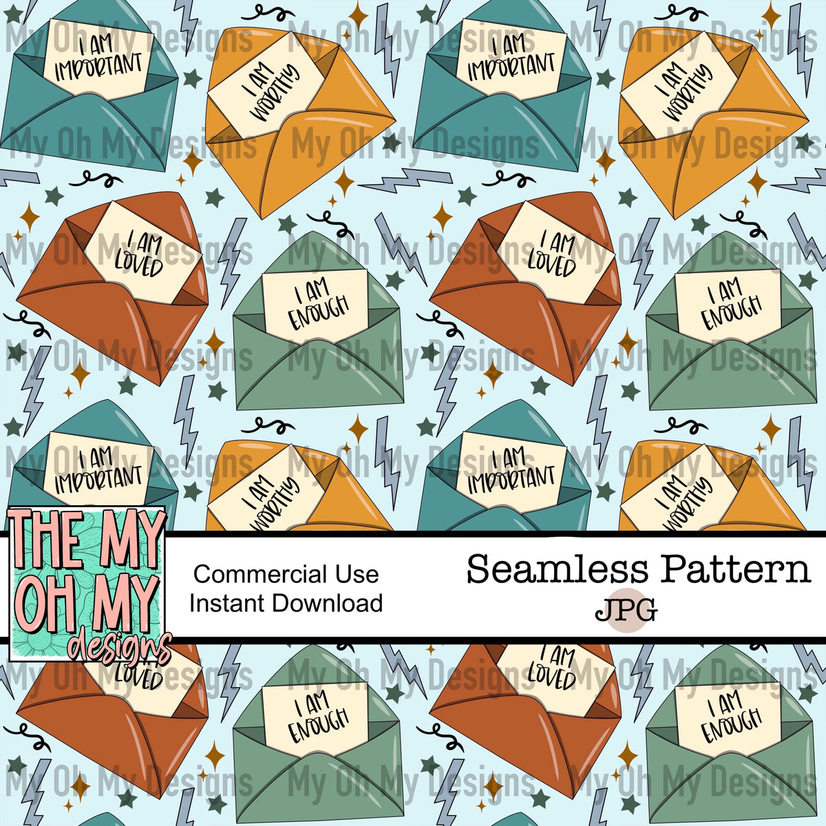 Positive Affirmations - Seamless File – Kay Michelle Art
