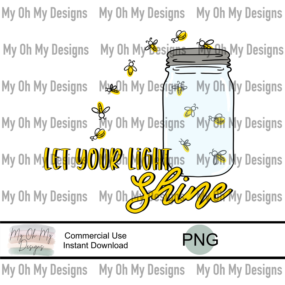 Fireflies, Firefly, Let your light shine - PNG file – Kay Michelle Art