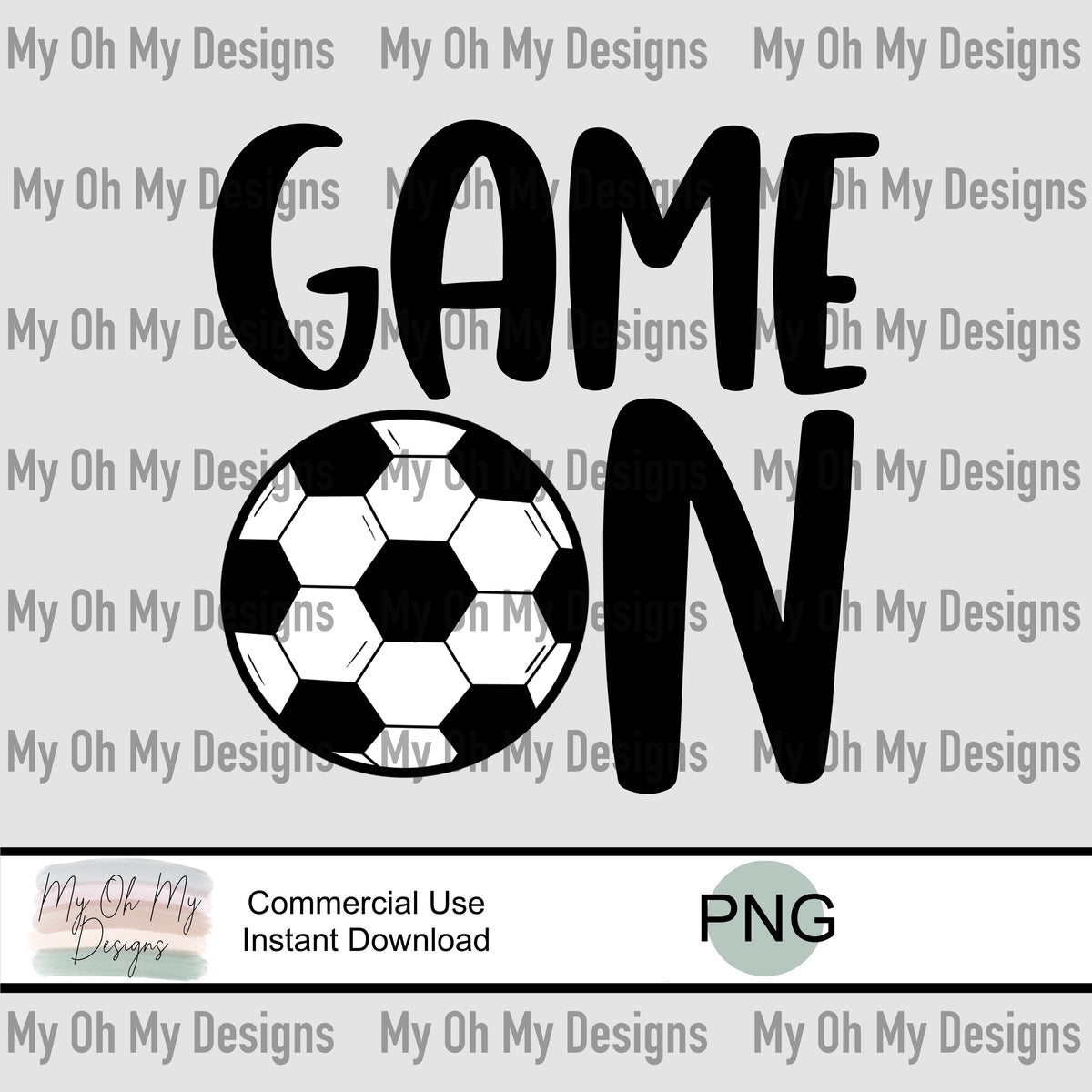 Soccer, game on - PNG File – Kay Michelle Art